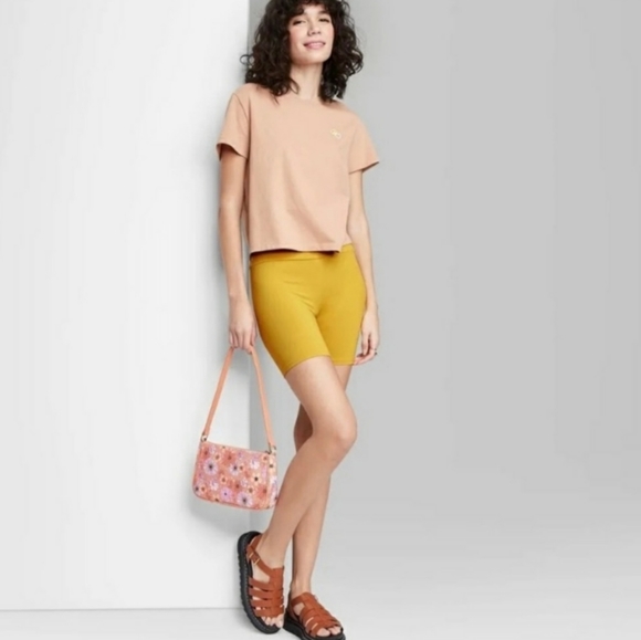 wild fable | Shorts | Wild Fable Mustard Yellow Bike Shorts | Poshmark